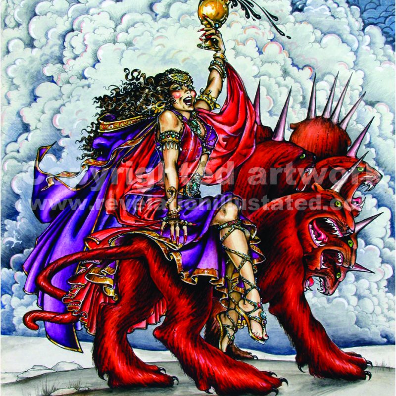 Babylon The Great Riding The Beast 11"x14" Print - Revelation Productions